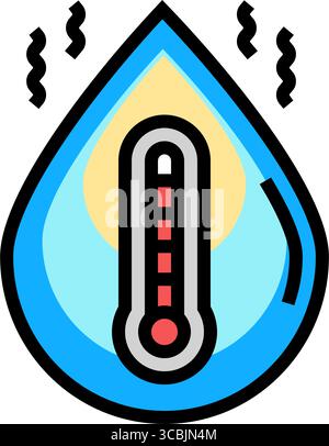 water temperature increase color icon vector illustration Stock Vector ...