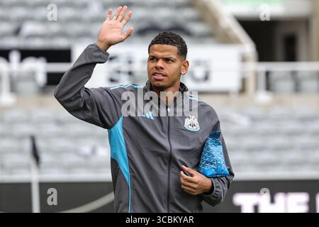 William Osula of Newcastle Untied arrives during the Premier League ...