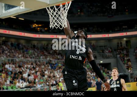 0 Isaac Bonga of Germany in action during the FIBA EuroBasket 2025 ...