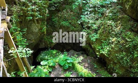 A view from Mantar Cave on the Kure Mountains in Pinarbasi, Kastamonu ...
