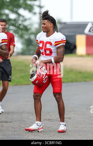 Kansas City Chiefs safety Deon Bush participates in a drill during NFL ...