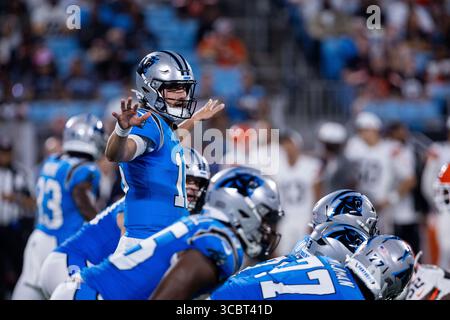 Carolina Panthers quarterback Jack Plummer (16) passes the ball during ...