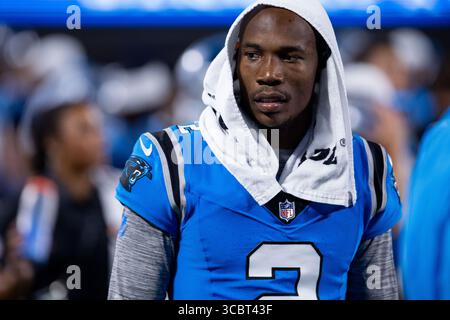 Carolina Panthers cornerback Mike Jackson (2) runs onto the field for ...