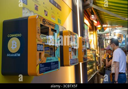 Coinhero Bitcoin ATM machine shop, Hong Kong, China Stock Photo - Alamy