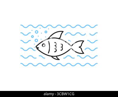 Wave water blue icon. Simple illustration of wave water blue vector ...