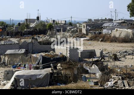 View of Jabalia, also spelled Jabalya a Palestinian refugee camp in ...
