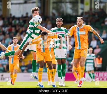 Yeovil Town's Aaron Jarvis heads ball Enterprise National League Match ...