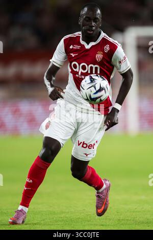 Jordan Teze of AS Monaco in action during the friendly football match ...