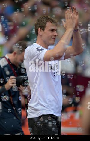 Goalkeeper Mads Hermansen (1 West Ham) takes goal kick during the ...