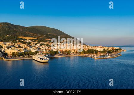 Loutra Edipsou, Evia, Greece – June 17, 2025: Aerial view of the ...