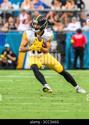 Pittsburgh Steelers wide receiver Roman Wilson (10) runs after ...