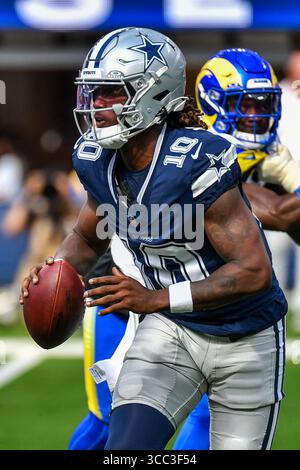 Dallas Cowboys quarterback Joe Milton (10) celebrates during an NFL ...
