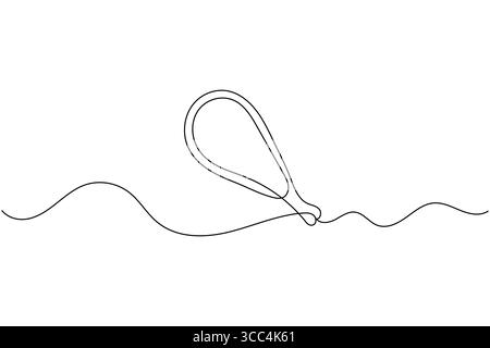 Minimalist one line drawing of fried chicken outline art design on ...