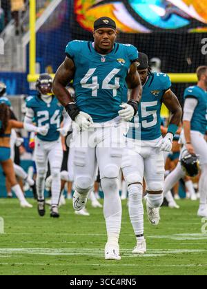 Jacksonville Jaguars defensive end Travon Walker in the bench area ...
