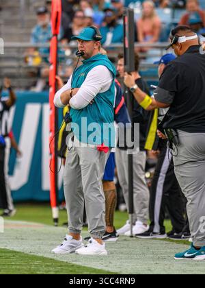 Jacksonville Jaguars head coach Liam Coen responds to a question from ...