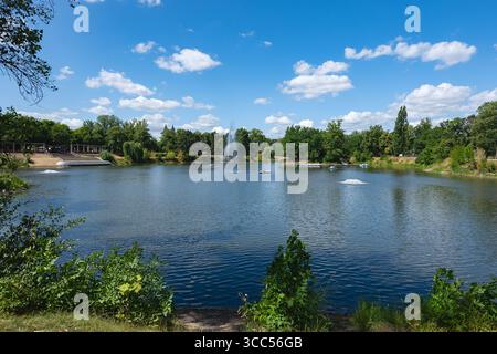 Recreational Park and lake in Magdeburg Stock Photo - Alamy