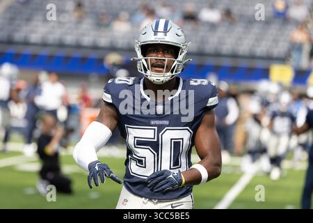 Dallas Cowboys linebacker Shemar James (50) against the Las Vegas ...