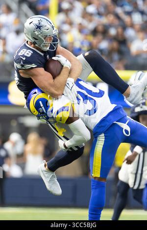Los Angeles Rams cornerback Josh Wallace (30) and teammates run onto ...