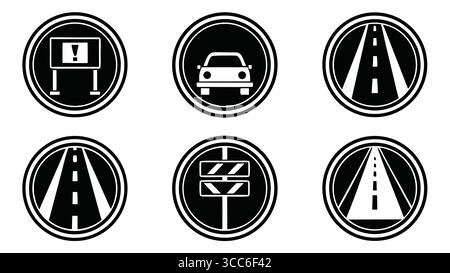 illustrations of various traffic and road signs including stop traffic ...