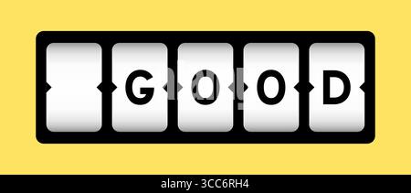 Black color in word good price on slot banner with yellow color ...