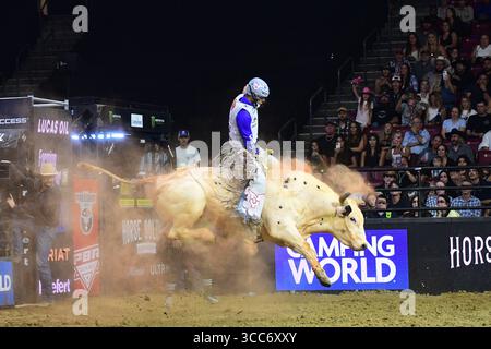 Marco Rizzo of the New York Mavericks rides Big Chili during the ...