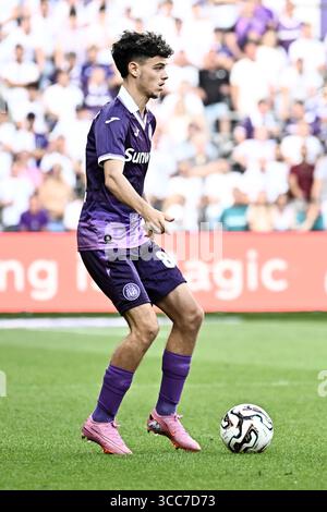 Anderlecht's Tristan Degreef pictured in action during a training ...