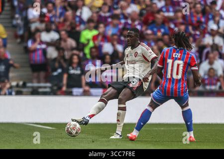 Ibrahima Konaté of Liverpool passes the ball during the UEFA Champions ...