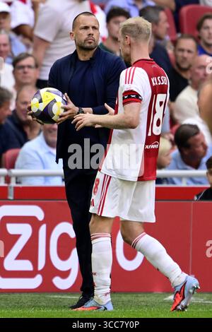 AMSTERDAM - Ajax coach Johnny Heitinga during a training session at De ...
