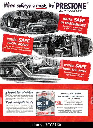 Vintage Advert Prestone Anti-Freeze Anti Freeze Historical Archival ...