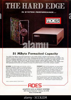 1980s USA Hard Disc Drive Magazine Advert (detail Stock Photo - Alamy