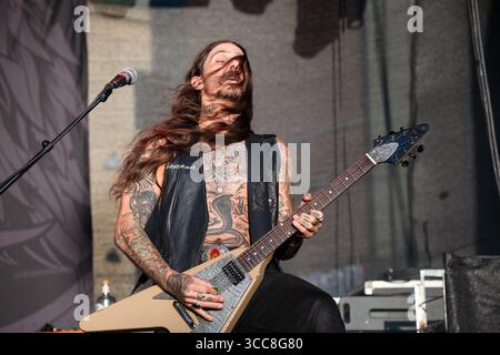 Malmö, Sweden, 10th August 2025. The American metal band Deathchant ...