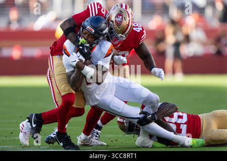Denver Broncos wide receiver Troy Franklin (11) runs with ball against ...
