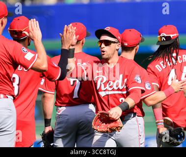 Cincinnati Reds' TJ Friedl celebrates after hitting a home run during ...