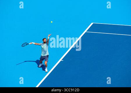 Damir Dzumhur of Bosnia Herzegovina during the Rolex Paris Masters 2025 ...