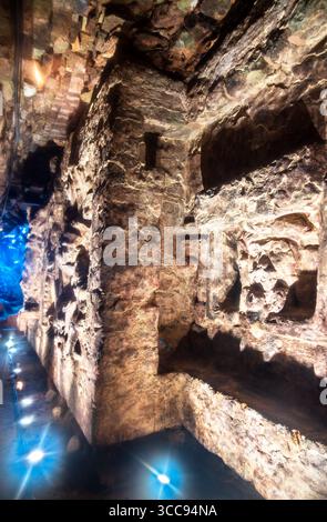 Mayan tunnel under the Acropolis at Maya Archaeological Site of Copan ...