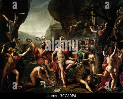 Leonidas I King of Sparta Battle at Thermophylae 480 BC by Jacques ...