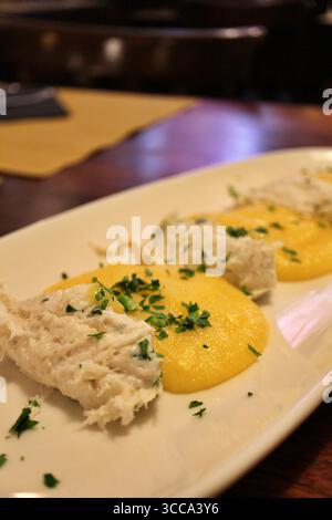 Polenta of codfish Stock Photo - Alamy