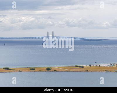 Aerial View of Oresund Bridge Spanning the Oresund Strait Stock Photo ...