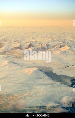 Aerial images of snow barren landscape over Russia Stock Photo - Alamy
