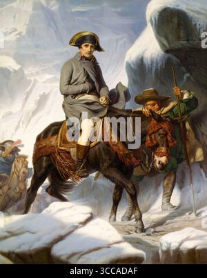 Paul Delaroche, Napoleon Bonaparte, crossing the Alps, painting in oil ...