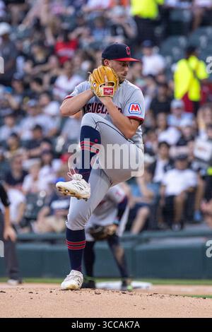Cleveland Guardians pitcher Tanner Bibee delivers during the first ...