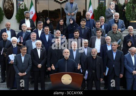Iranian President, Masoud Pezeshkian, chairs a cabinet meeting Iranian ...