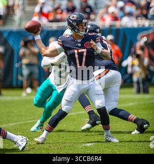 August 17, 2025: Chicago Bears Xavier Carlton (93) celebrates his ...