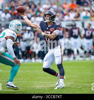August 17, 2025: Chicago Bears Quarterback Tyson Bagent (17) in action ...