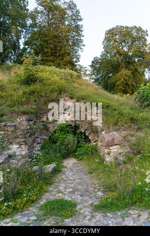 9 August 2025, Haapsalu, Estonia: Medieval stone wall of Haapsalu ...