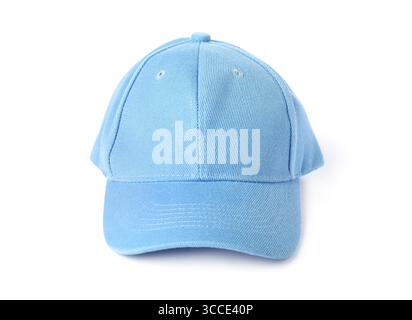 One light blue baseball cap isolated on white. Mockup for design Stock ...
