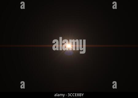 Lens flares for photography or anamorphic lens flare. Gold lens flares ...