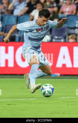 Sporting Kansas City midfielder Manu Garcia (6) competes in the second ...