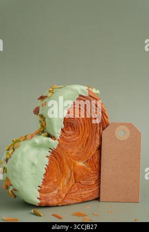 Delicious fresh croissant topped with Matcha Green Tea flavor Ganache ...