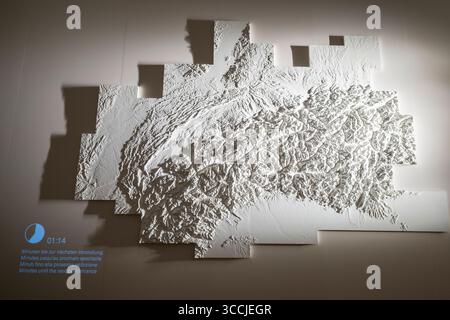 Switzerland, Relief Map Stock Photo - Alamy